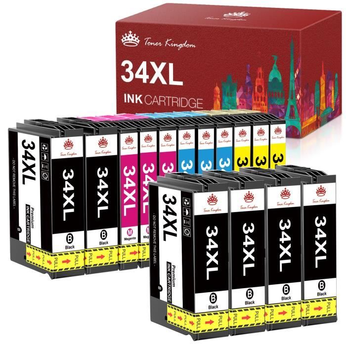 TONER KINGDOM 15 CARTOUCHE IMPRIMANTE 34XL Cartouches d’encre ...