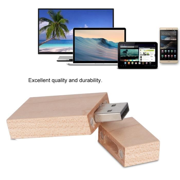 PAL USB portable disque U Bote en bois de stockage de lecteur portable ...