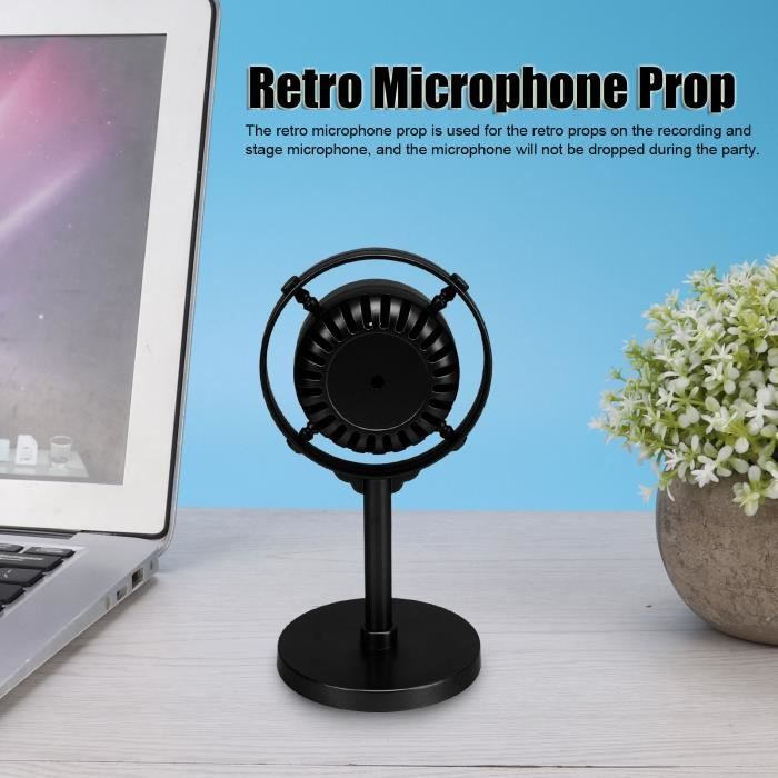 FHE- Vintage Retro Microphone Prop Model Fake Plastic Classic ...