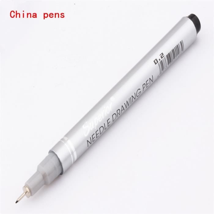 Stylo de couleur Graffiti,02--stylo de dessin à encre noire, encre ...