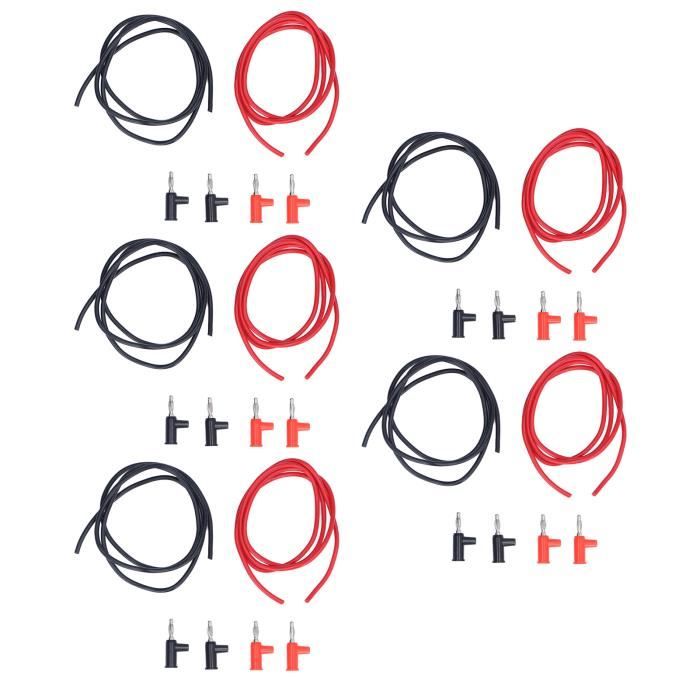 Zerone Cordon de test banane 5 ensembles de cordons de test banane 4mm ...