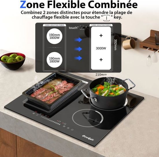 Plaque Induction 4 Foyers Avec Prise, Table De Cuisson Induction ...