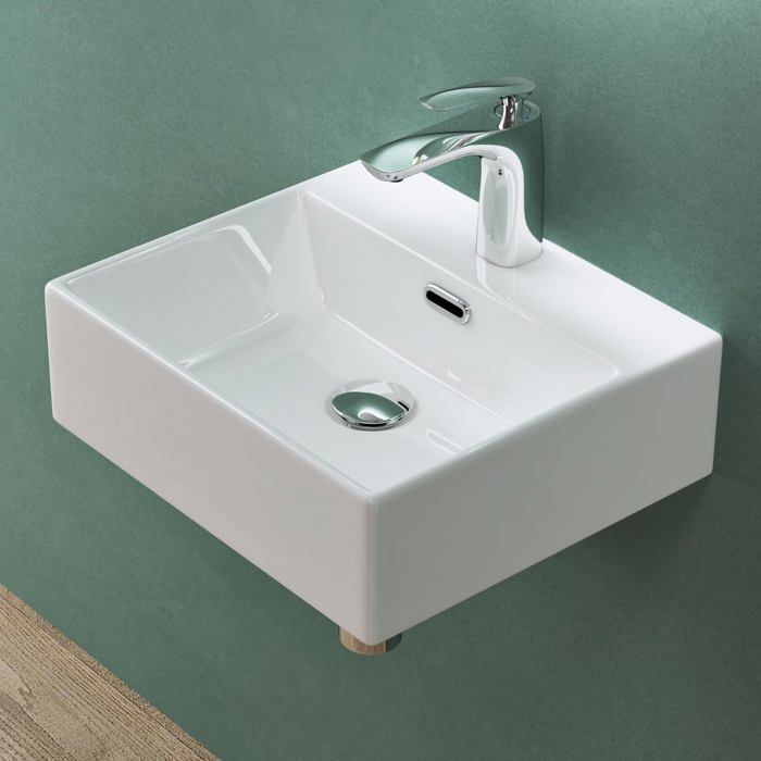 Mai & Mai Vasque à Poser 41x36x13cm Lavabo en Céramique Blanc ...