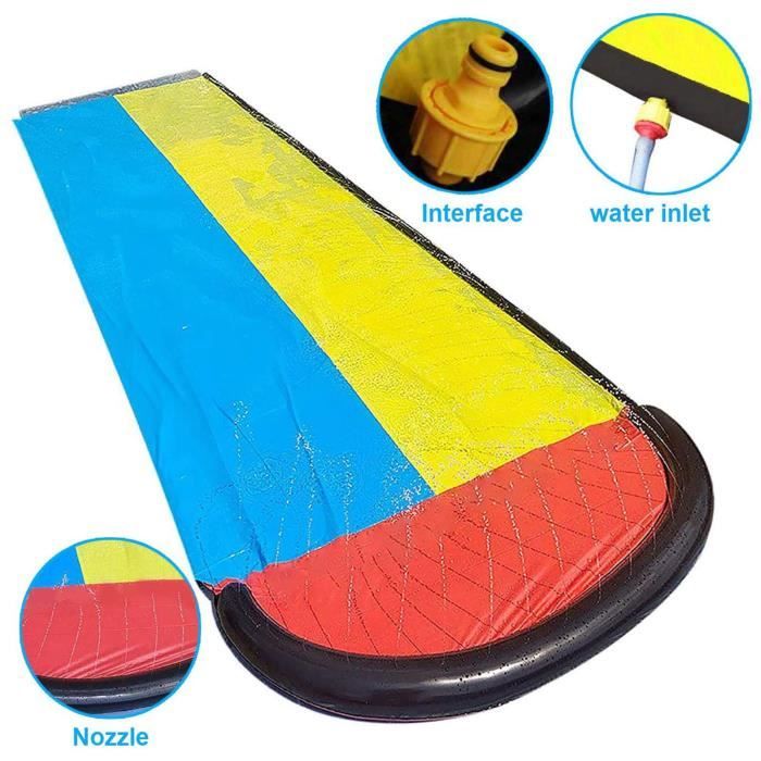 Tapis de toboggan gonflable toboggan aquatique double tapis de glisse ...