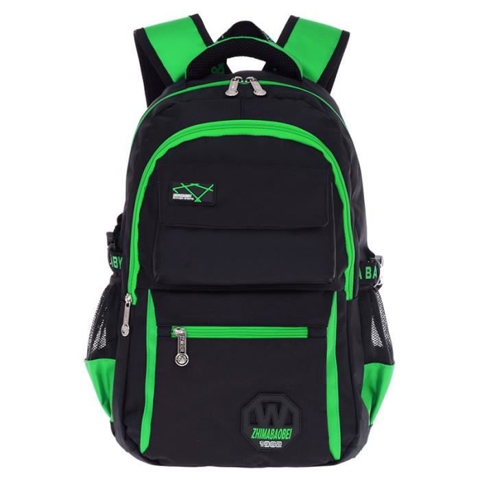 Bleu1 2020 big capacity high quality nylon school backpack geometric stitching school bag for boys Orthoped Cdiscount Bagagerie Maroquinerie