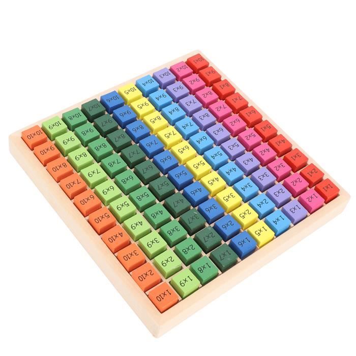 Tableau de table de multiplication en bois - DRFEIFY - Jeu éducatif - 5 ...