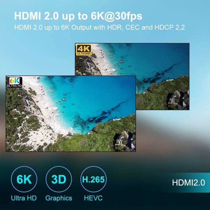 Android TV Box, Q Plus TV Box Android 10.0 with 2Go RAM 16Go ROM H616 ...