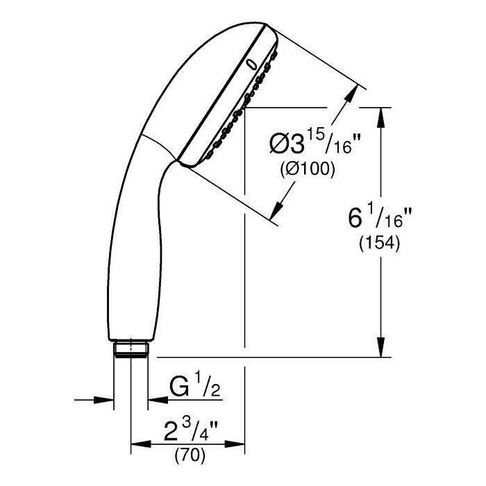 Douchette 1 jet Tempesta 100 - GROHE - Pluie - EcoJoy - DreamSpray ...