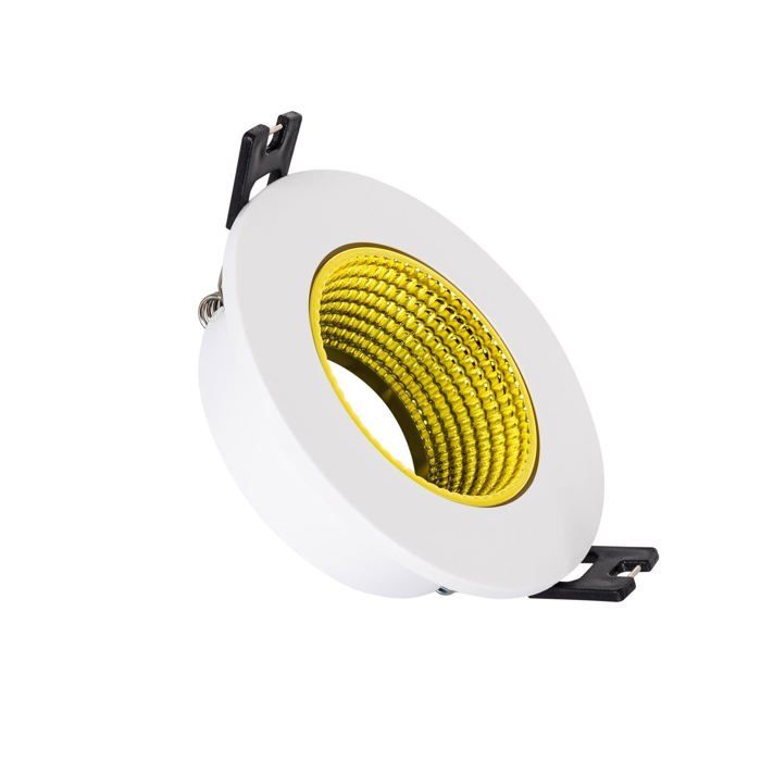 Collerette Downlight Ronde Orientable pour Ampoule LED GU10/GU5.3 Coupe ...