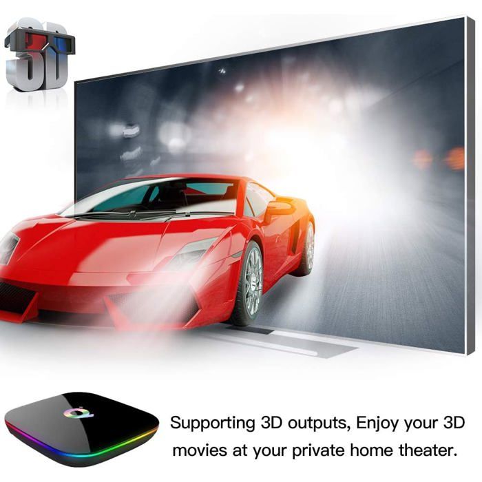 Android TV Box, Q Plus TV Box Android 10.0 with 2Go RAM 16Go ROM H616 ...