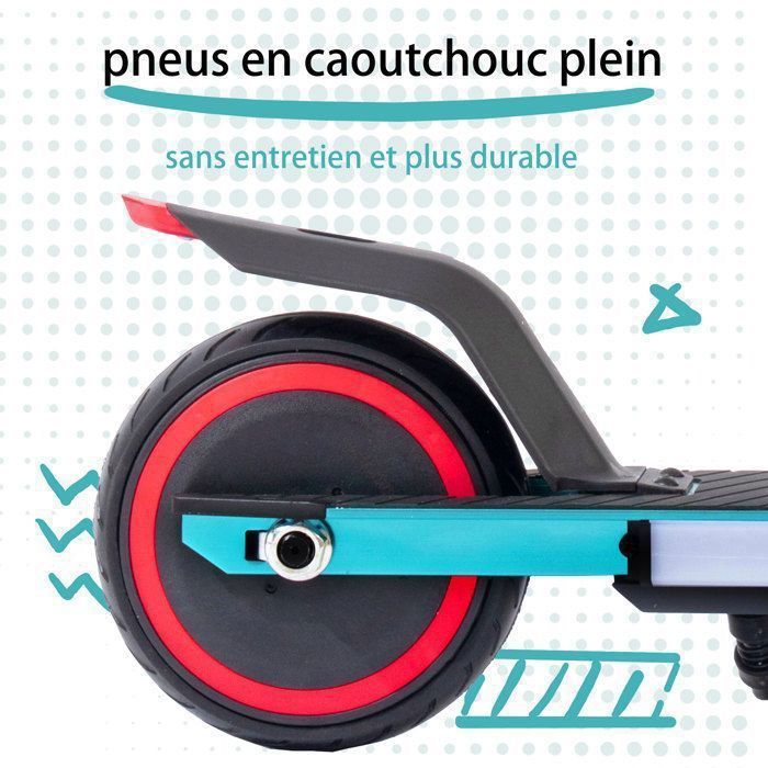 Vankel Trottinette Électrique Enfant 6-14 Ans – Vert – Pliable et ...