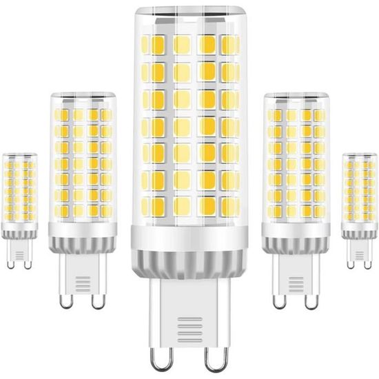 G9 LED 9W 750LM Blanc Froid 6000K, 75W Ampoule Halogène Équivalent, AC 220-240V, Non-dimmable ...