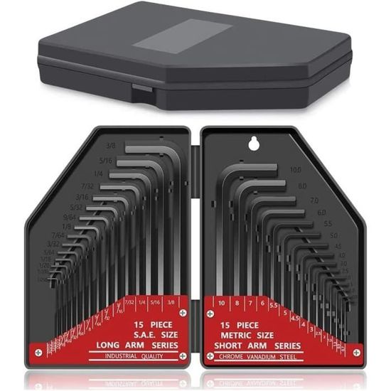 Clés Allen, Jeu de 30 Clés Allen Coffret compact de clés 6 pans creux ...