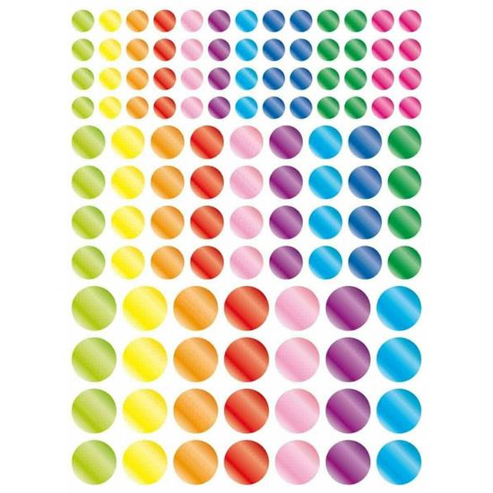 Gommettes rondes - CTOP - Assortis - Métallisées - 348 pièces ...