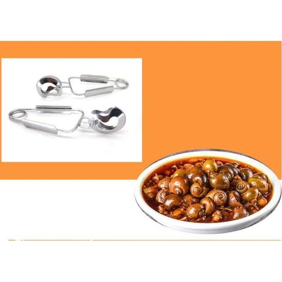 LOT DE 6 PINCES ESCARGOT EN INOX - Cdiscount Maison