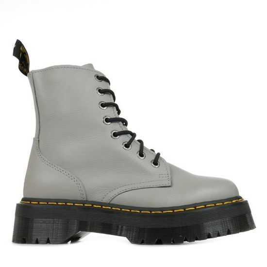 Boots Dr Martens Jadon III - Mixte - Cuir - Zip - Gris - Compensé ...