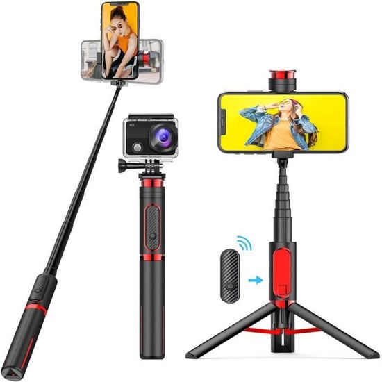 Perche Selfie Bluetooth 3 En 1 Trépied Smartphone Selfie Stick