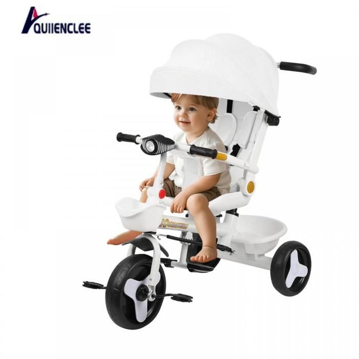 Tricycle bébé, QUIIENCLEE, 100*75*50cm, avec auvent, tricycle pliant ...