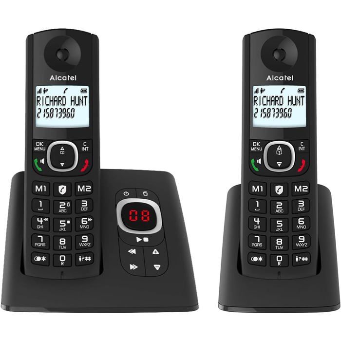Téléphone fixe avec répondeur - SWROSE - F530 Voice Duo - Écran ...