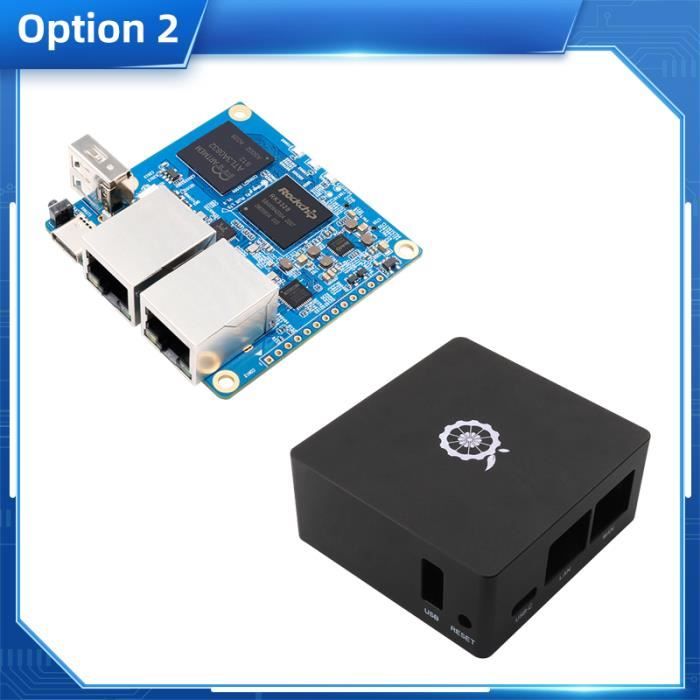 Option 2 - Orange Pi Routeur souple R1 Plus LTS Rockchip RK3328, 1 Go ...