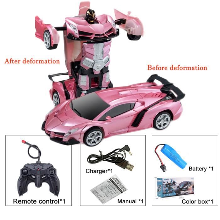 Rose rouge-Robot De Transformation Électrique Rc 1:18, Voiture ...