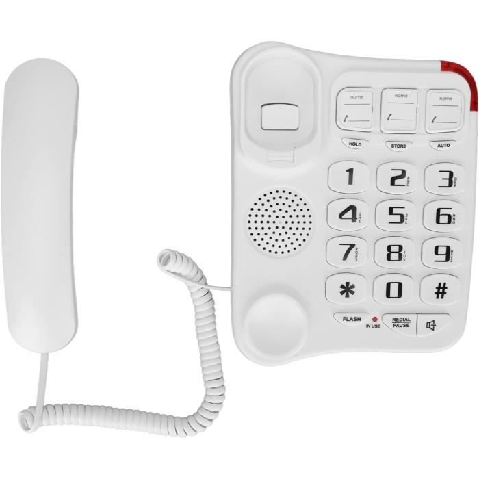 Téléphone Fixe, Téléphone Multifonction Portable Plug And Play Avec ...