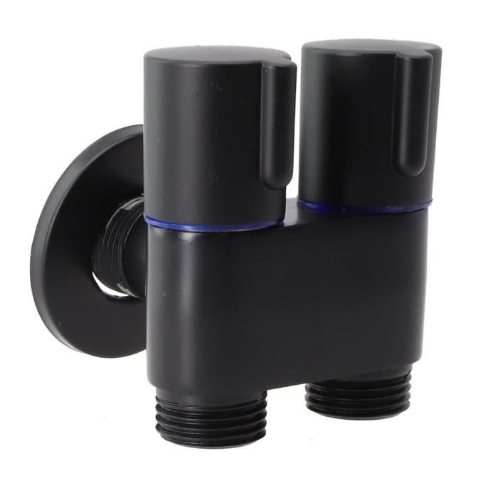 Vanne triangulaire - Black - G1/2 - Double commande - Évier de cuisine ...