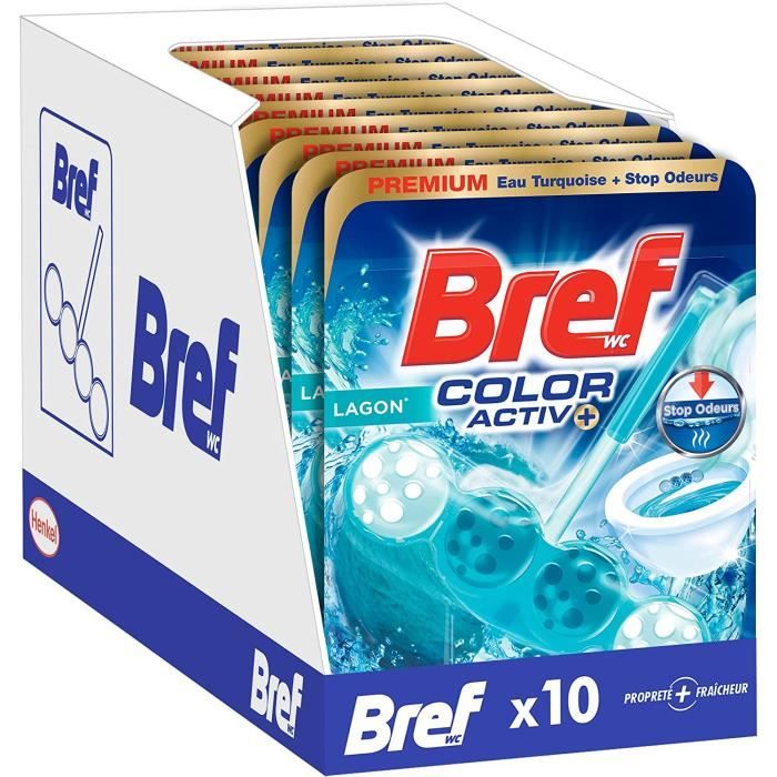 BREF WC Color Activ+ Lagon \u2013 Lot de 10 Blocs WC (10x50g) \u2013 ...