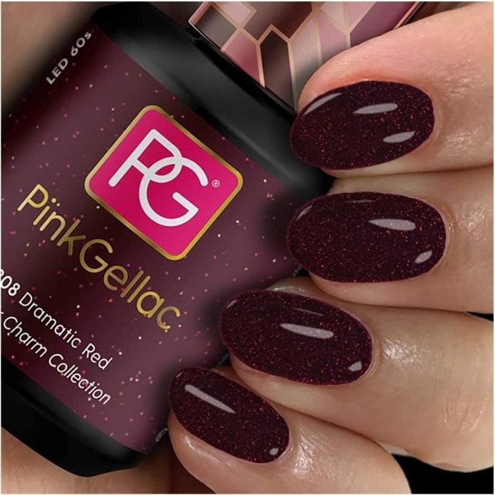 Shellac Gel Vernis à Ongles 15 ml pour lampe UV LED | 308 amatic Red ...