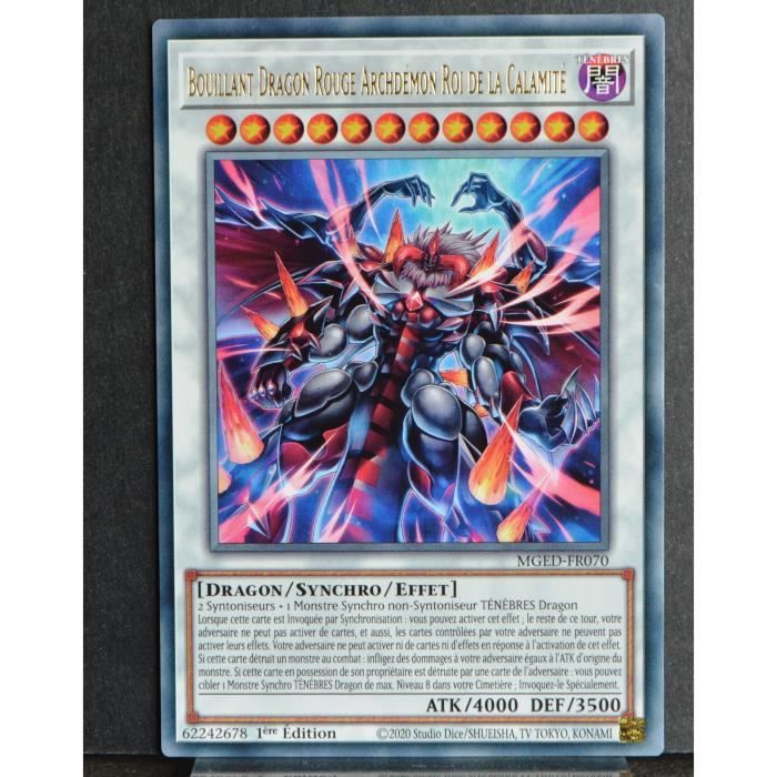 Carte YU-GI-OH MGED-FR070 Bouillant Dragon Rouge Archdémon Roi de la ...