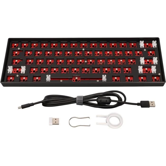 Diy 61 Kit De Clavier Mécanique À Touches Avec Commutateurs Et Capuches ...