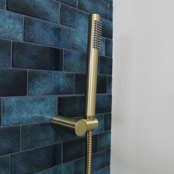 Luisa Combiné Support de douche 3 Pièces - Or brossé - Essebagno ...