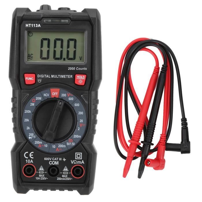 Fdit Multimètre portable HT113A multimètre numérique portable ...