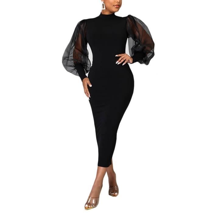 ROBE Robe midi robe de bureau cornichon de couleur pure couleur style ...