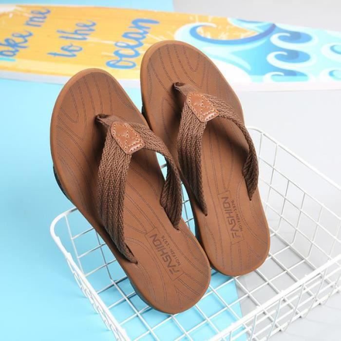 Tongs homme Chaussures de plage Semelle souple Antidérapant EVA ...