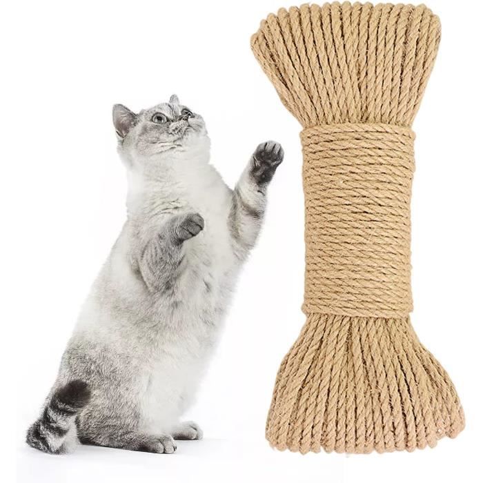 GIGIIS Corde Sisal 6mm Diamètre Ficelle Jute épaisse et Robuste 30 ...