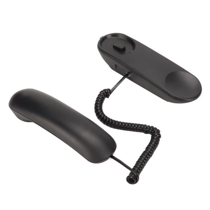 TMISHION téléphone filaire téléphone fixe filaire Téléphone mural multifonction avec gros ...