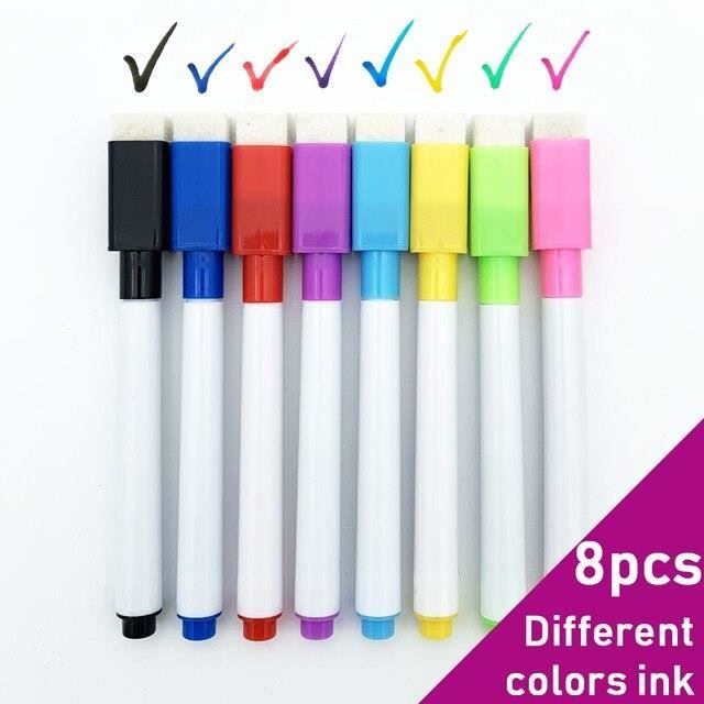 Tableau effaçable,Color Ink 8 Pcs--Lot de 5 ou 8 stylos colorés pour ...