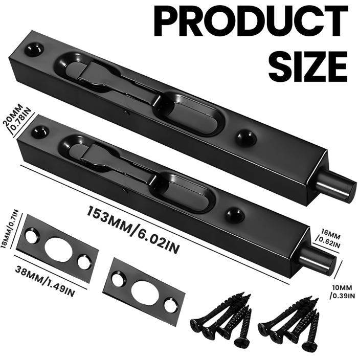 Loquet caché de porte en acier inoxydable - FEBEST - 15,2 cm - Acier ...
