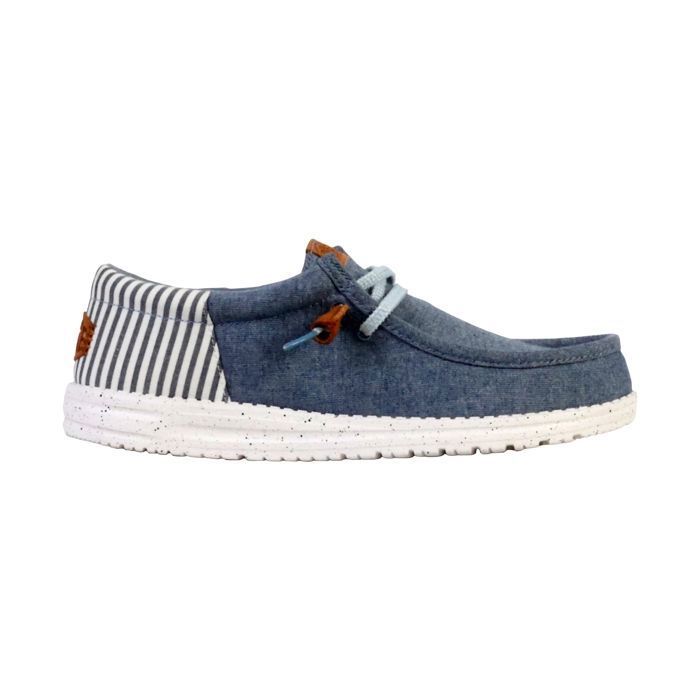 Mocassin à Lacets Hey Dude Wally Funk Nu Prep - Denim Fade-Marine ...