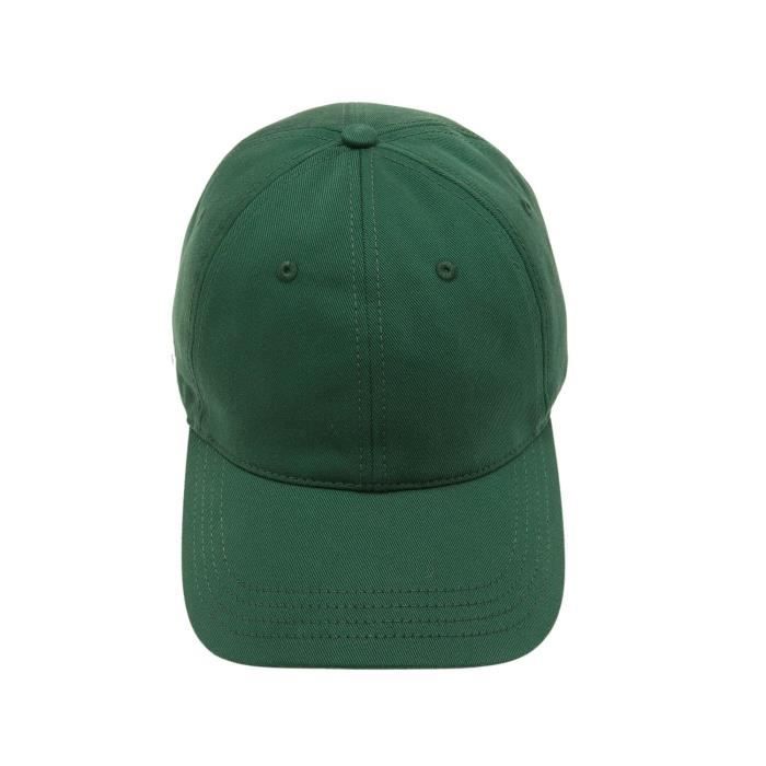 Casquette Lacoste Coton Biologique Vert Unisexe Vert Cdiscount Pret a Porter