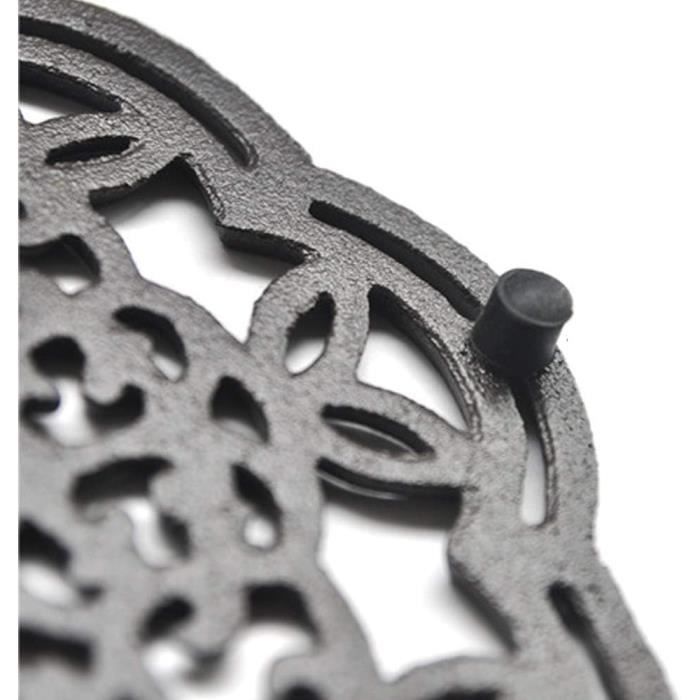 Dessous De Plat Rond Maniques En Fonte Avec Motif Floral, 19,5 Cm * 19,5 Cm * 1,7 Cm[G603 ...