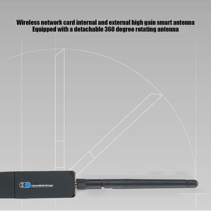 Carte réseau USB - FDIT - RTL8821 - Double bande 600 Mbps - Bluetooth 4 ...