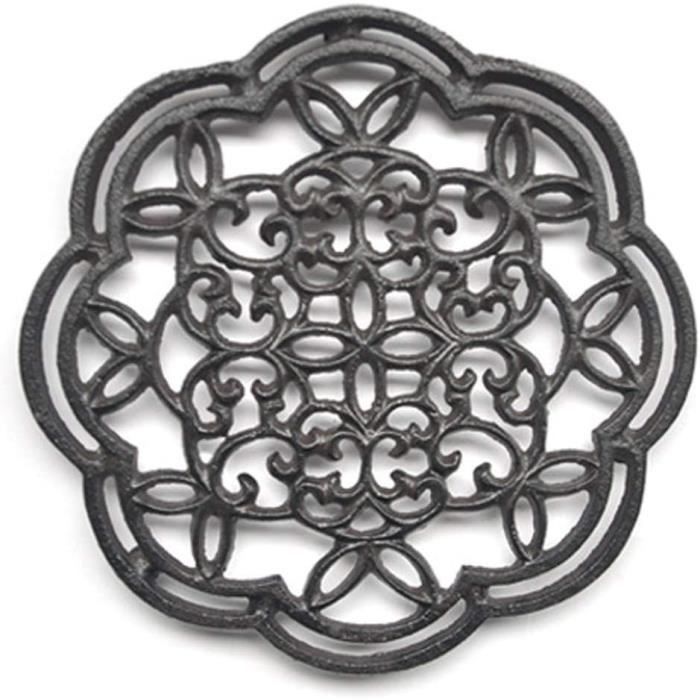 Dessous De Plat Rond Maniques En Fonte Avec Motif Floral, 19,5 Cm * 19,5 Cm * 1,7 Cm[G603 ...