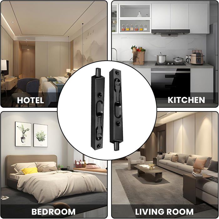 Loquet caché de porte en acier inoxydable - FEBEST - 15,2 cm - Acier ...