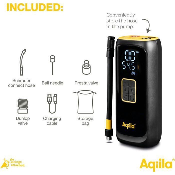 Gonfleur pneus - Aqiila - Airbird C4 - Puissant 20-22L/min - Arrêt ...