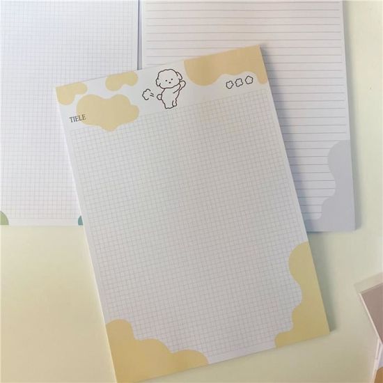 Jaune - Bloc notes B5 de dessin animé chien de pet, Ins coréens, papier ...