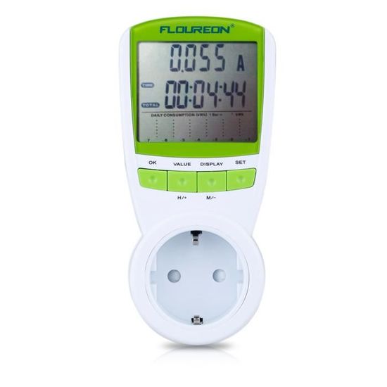 Floureon Moniteur d'énergie Wattmètre TS-838 - Cdiscount Bricolage