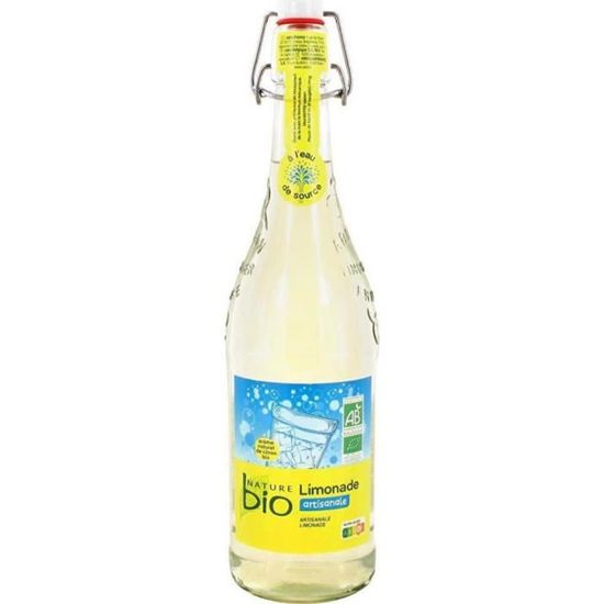 Limonade artisanale - NATURE BIO - Bouteille en verre 75 cl ...