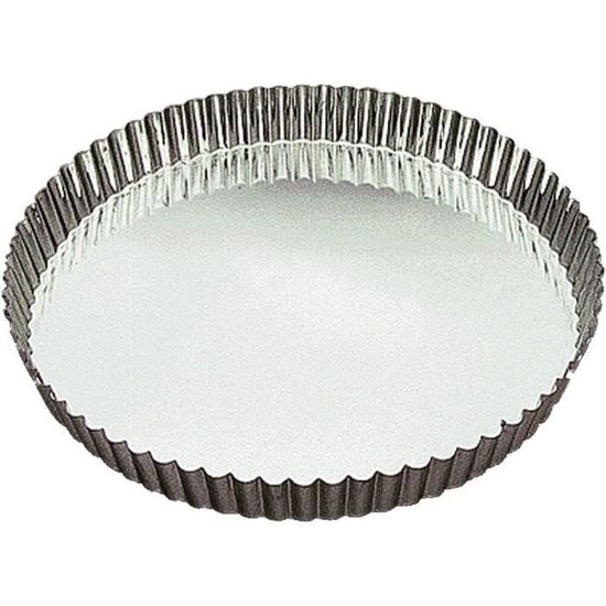 126340 Tourtière Rond Cannelé Fond Fixe Fer Blanc[J1779] - Cdiscount Maison